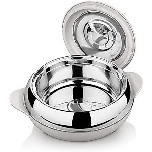 Tmvel Crescent Insulated Casserole Hot Pot - Insulated Serving Bowl With Lid - Food Warmer - 3 pcs Set 2.5 L / 3.5 L / 5 L