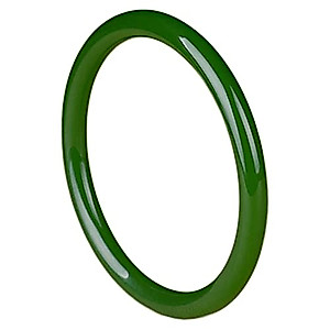 XiskCan Jade Bangle Bracelet for Women, Good Luck Gifts with Jewelry Box, OUT-RG, 63-64mm