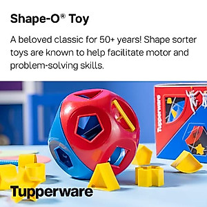 Tupperware Brand Shape-O Toy - BPA Free - Shape-O Sorter Toy for Babies & Toddlers Ages 12 Months & Up - Promotes Motor & Problem-Solving Skills