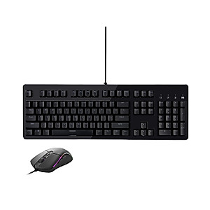 i-rocks Combo｜Red switches K76M Custom Silent Mechanical Gaming Keyboard (Black) Bundle with M40E RGB Wired Gaming Mouse (Black)