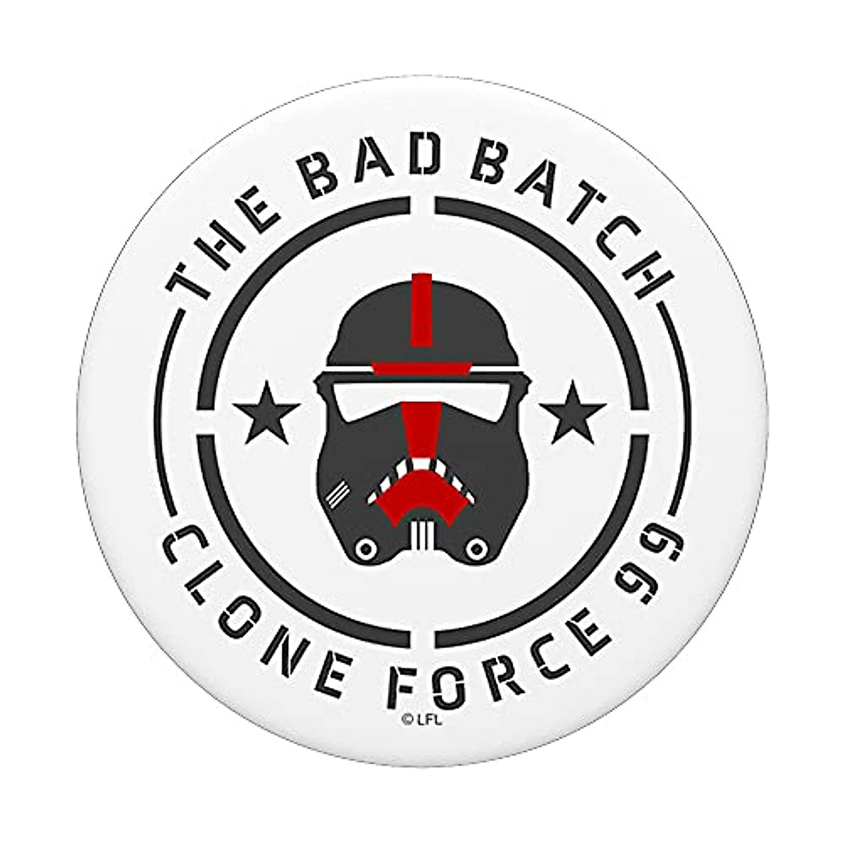 Star Wars: Bad Batch Clone Force 99 Helmet Red & Grey PopSockets Swappable PopGrip