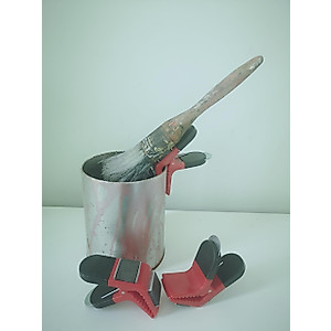 A99 3pcs Magnetic Paint Brush holder clip with Tin Opener DIY tools Red