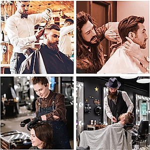 Sirabe 10 PCS Hair Cutting Scissors Set, Professional Haircut Scissors Kit with Cutting Scissors, Thinning Scissors, Comb, Cape, Clips, Black Hairdressing Shears Set for Barber, Salon, Home