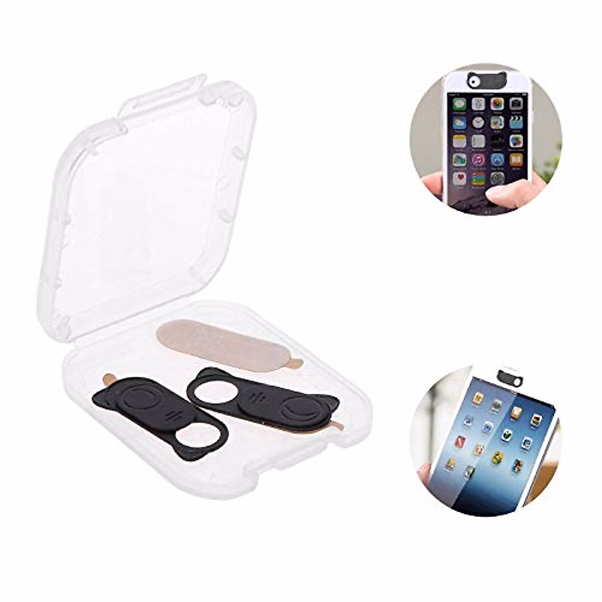 2PCS Slide Camera Cover Webcam Cap Privacy Security Protector Self-Adhensive Desktop Laptop PC Computer