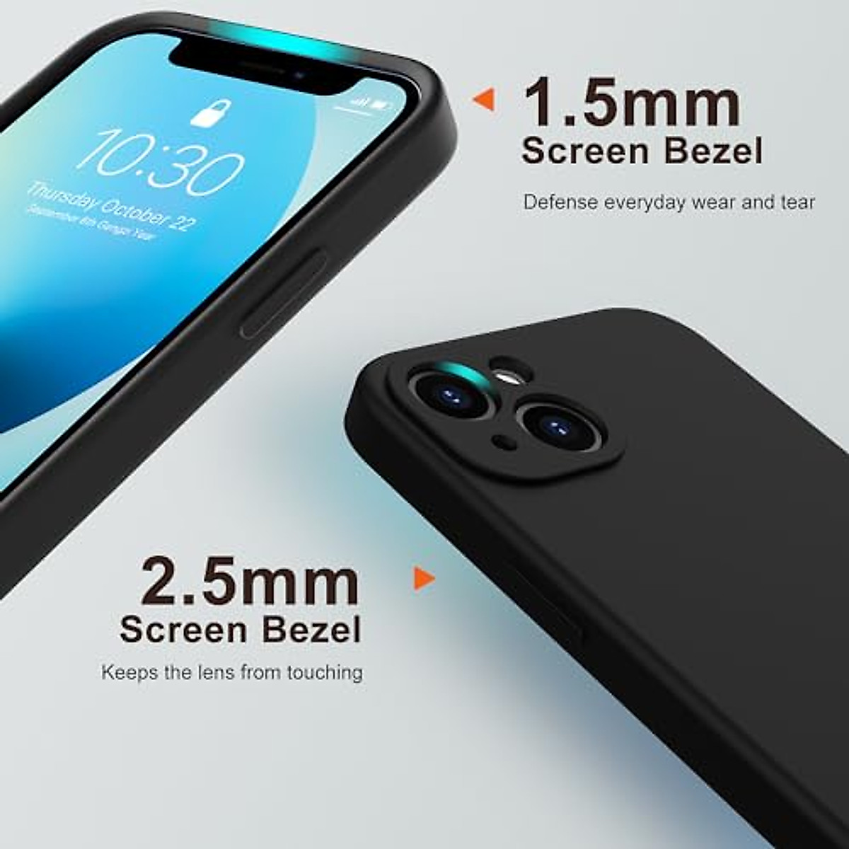 DEENAKIN for iPhone 13 Mini Case Silicone with Screen Protector - [Compatible with MagSafe] - Camera Protection - Slim Fit Protective Magnetic Phone Cover 5.4" for Men Women Girls - Black