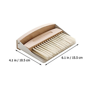 Hemoton 1 Set Small Broom Dustpan Brooms Pet Cage Broom Brush Dustpan Desk Top Dustpan Car Cleaning Tools Pets House Cleaning Brush Sofa Child Desktop White Iron Keyboard Brush