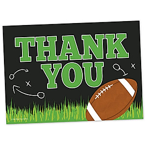 Old Blue Door Invites Football Birthday Party Fill in the Blank Thank You Notes for Boys - (20 Count with Envelopes) - Kids Thank You Cards