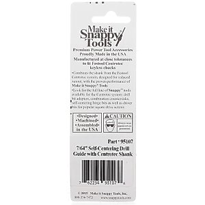 Make it Snappy Tools 7/64 Inch Self-Centering Hinge Bit, Compatible with Festool Centrotec Chucks #95107