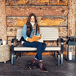 Lifetime 2871 Outdoor Glider Bench, 4 Foot, grey