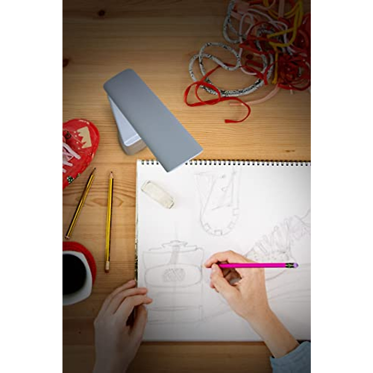 Daylight Company Smart Go Portable Ideal for Reading, Light Therapy, Everyday Tasks, Crafts, Desk Work, DIY, Led, Chargeable lamp, 1 Count (Pack of 1), White