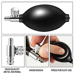 Lamoutor 3Pcs Blood Pressure Latex Bulb Replacement Inflation Bulb Pump Hand Squeeze Sphygmomanometer Bulb with Air Release Valve