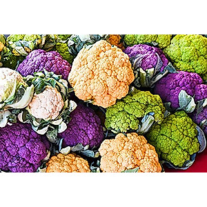 Please Read! This is A Mix!!! 50+ Cauliflower Mix Seeds Heirloom Non-GMO 4 Varieties Purple Green Yellow Delicious from USA