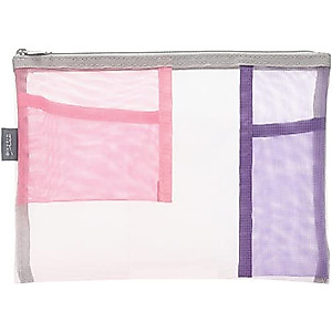 Midori 53346006 Pouch, Pen Case, Pen & Tool Pouch, Mesh, Pink