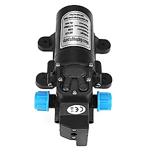 FTVOGUE Diaphragm Water Pump Self Priming Micro High pressure Low Noise for Car Washing Garden Watering with Filter DC 12V 45W,Pressure Switch