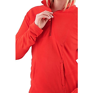 Obermeyer Womens Sonja 1/4 Zip Fleece, Hibiscus, X-Small