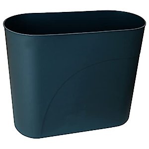 HMQCI Plastic Rectangular Small Trash Can Wastebasket, Garbage Container Bin, 3-Gallons (Navy, 5.9"/12.6"/10.6")