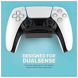 BRAINWAVZ Game Controller Wall Mount (2 Pack) for PS5 DualSense Holder Hanger Stand bracket for Playstation PS5 Gamepad, No Screws, Strong VHB Adhesive (Black)
