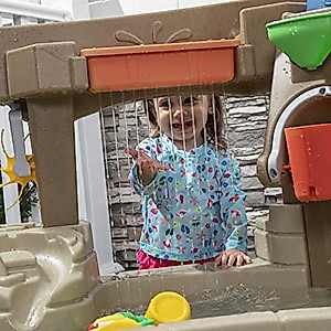 Step2 Pump & Splash Discovery Pond Water Table Outdoor Water Toy with Water Pump, Brown