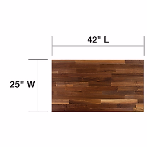 John Boos WALKCT-BL4225-O Blended Walnut Counter Top with Oil Finish, 1.5" Thickness, 42" x 25"