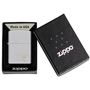 Zippo Spider Web Design High Polish Chrome Pocket Lighter
