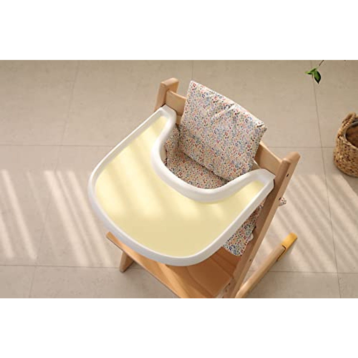 Gembebe Waterproof & Compatible Stokke Tripp Trapp Cushion Set - Easy to Clean Stokke Tripp Trapp Newborn Set - 100% Cotton Stokke Tripp Trapp High Chair Cushion Set (Flower Garden / 49.5 Counts)