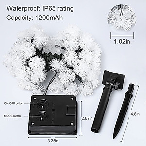 ZukMi Solar Flower String Lights Solar String Lights Outdoor 30 LED Dandelion Solar Patio Lights Waterproof Solar LED Fairy Lights for Garden Yard Christmas Thanksgiving Wedding Party Decoration(RGB)