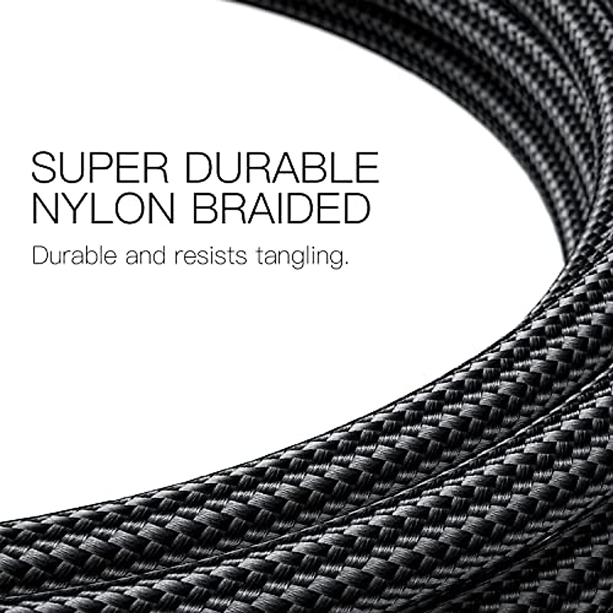 ESSAGER Magnetic Charging Cable 4 Pack(3.3+3.3+6.6+6.6) ft, 360°& 180°Rotation Magnetic Charger Cable with LED Compatible with USB C Type-c Micro 3 in 1 Charger Cable(Black)