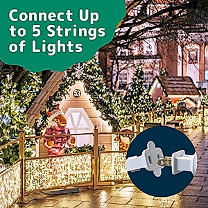 PREXTEX Christmas Lights (20 Feet, 100 Lights) - Clear White Christmas Tree Lights with White Wire - Clear Christmas Lights Indoor/Outdoor String Lights - Xmas Lights - Warm White Twinkle Lights