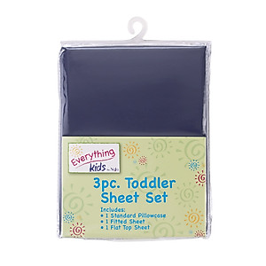 Everything Kids Everything for Kids 3 Piece Toddler Sheet Set, Navy