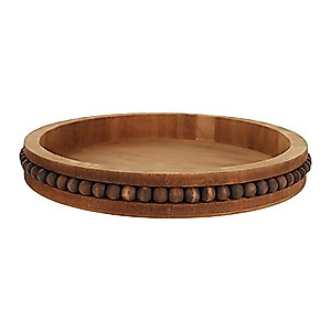 Creekview Home Emporium Rustic Wood Tray Centerpiece Tray - 16in Large Decorative Round Wooden Tray for Decor or Serving