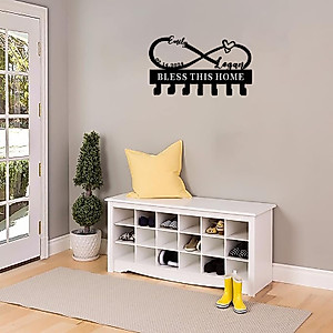 Personalized Infinite Heart Metal Hooks Custom Heart Metal Hooks Key Rack Personalized Key Holder for Wall Custom Name Key Hooks Key Holder for Wall Handmade Anniversary Wedding Gifts