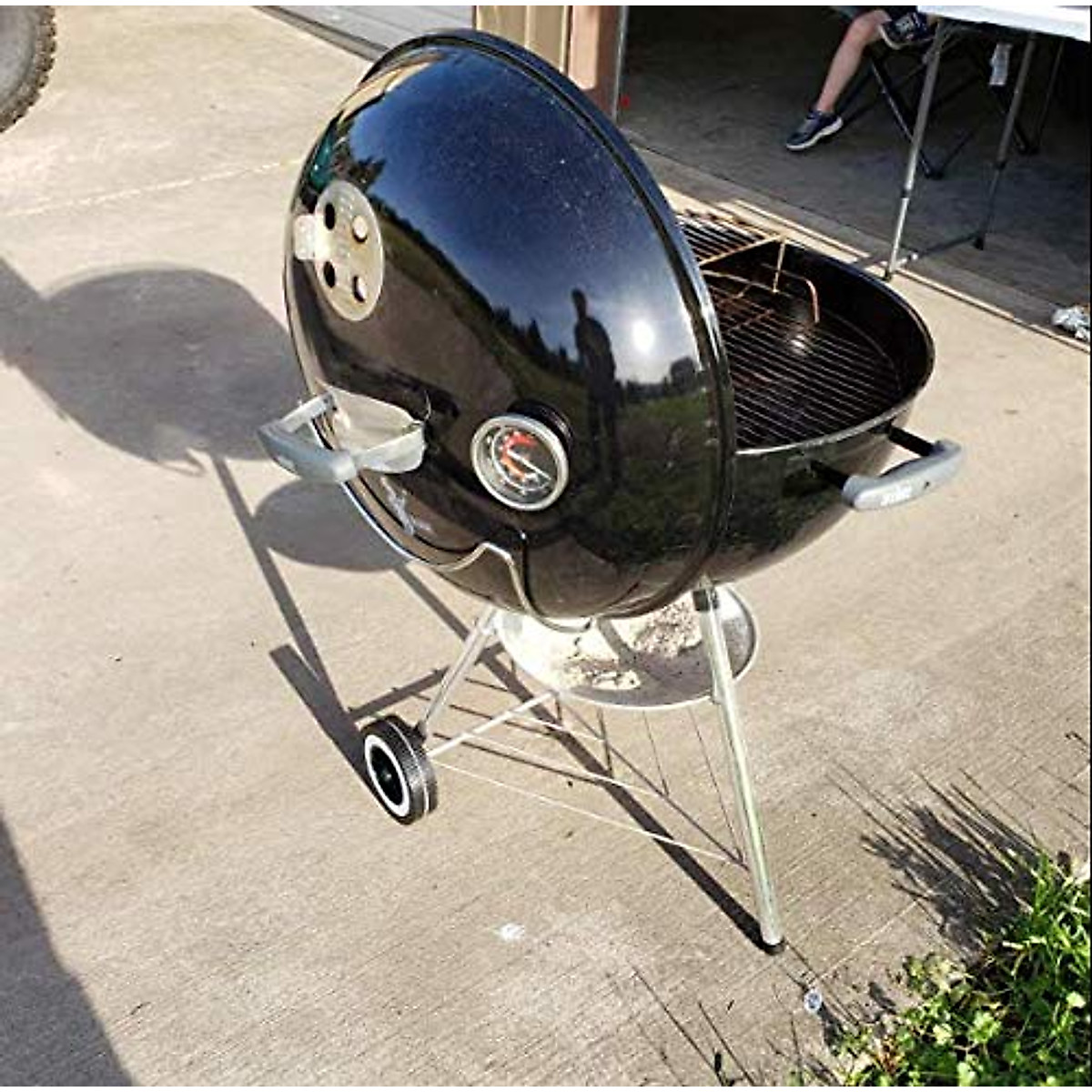 GRISUN Grill Lid Holder Accessory for Weber Charcoal Kettle Grill 22.5 Inches and 18.5 Inches, Slide a Side Lid Prop, Charcoal Grill Accessory for Weber