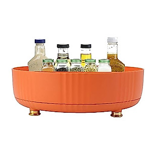 NFNSIG Lazy Susan Organizer Kitchen Rotating Spice Rack Pantry Cabinet Lazy Susan Turntable for Kitchen Cabinet(Orange)