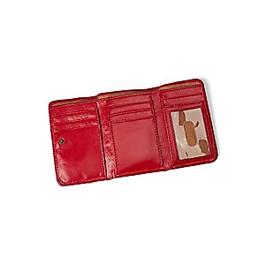 HOBO Jill Wallet For Women - Snap Flap Closure and Patterened Polyester Lining, Compact and Handy Wallet Crimson 1 One Size One Size