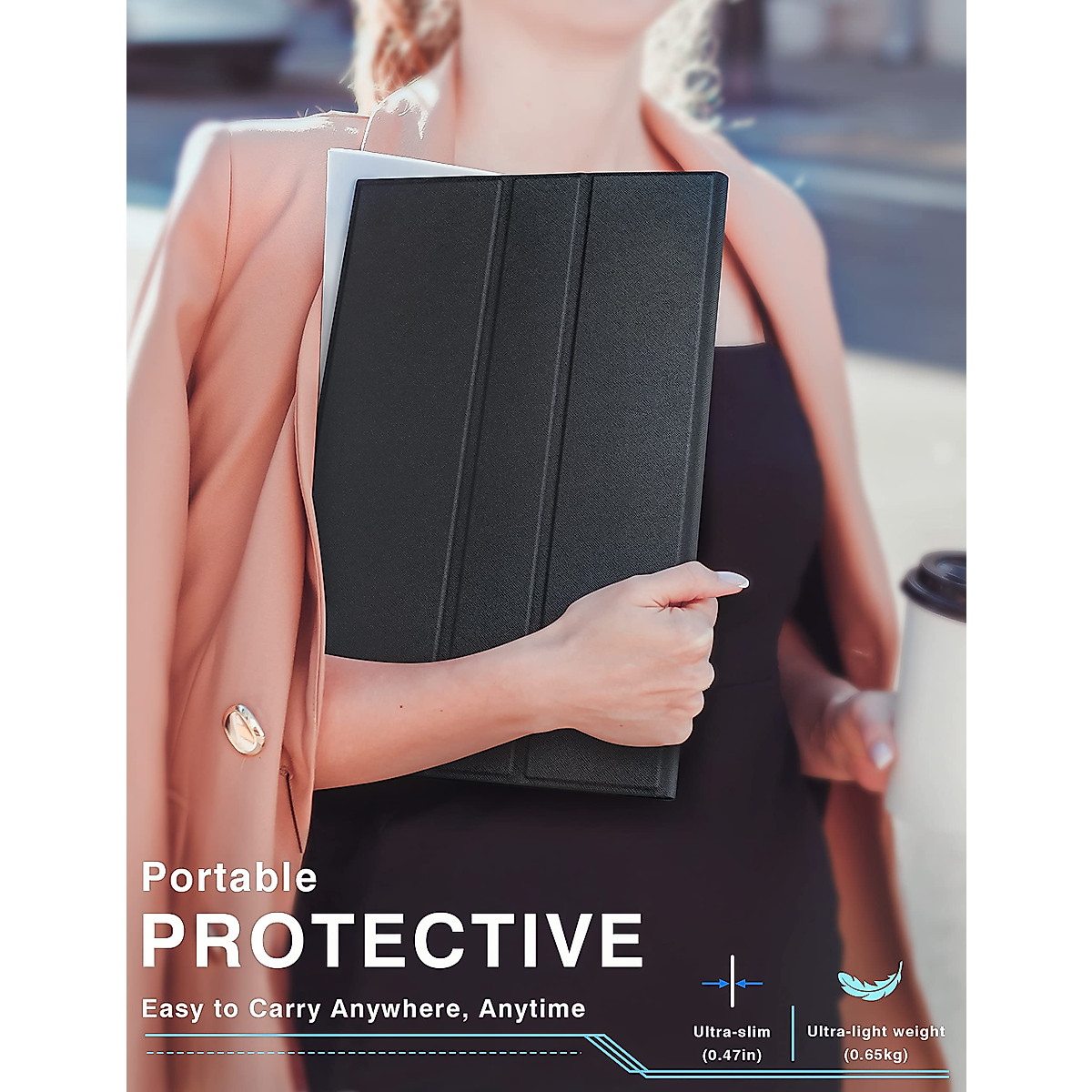 Haiway Portable Monitor, Laptop Monitor 14 inch 1366x768 RES, Ultra Slim Second External Monitor USB C HDMI Gaming Travel Monitor for Laptop Desktop Mac Phone PS4 Xbox Switch with Protective Cover