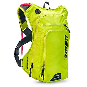 USWE Outlander Hydration Pack, Hydration Backpack with Water Bladder Included - Backpack for Cycling, MTB, Trail Running & More (9L, Yellow)