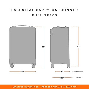Briggs & Riley Spinners, Black, 22-inch Baseline Essential Carry-On