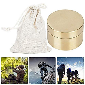 Alvinlite Jewelry Box, Round Jewelry Organizer Brass Storage Container Metal Pill Container Storage Box with Lid for Ring Necklace Earrings Gold(M)