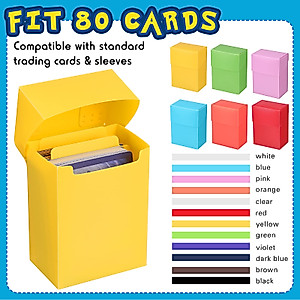 32 Pack Deck Cards Boxes, Large Capacity with 64 Dividers, Fits 80+ Cards Trading Card Storage Organizer Cases for Trading Cards, Sports and Games
