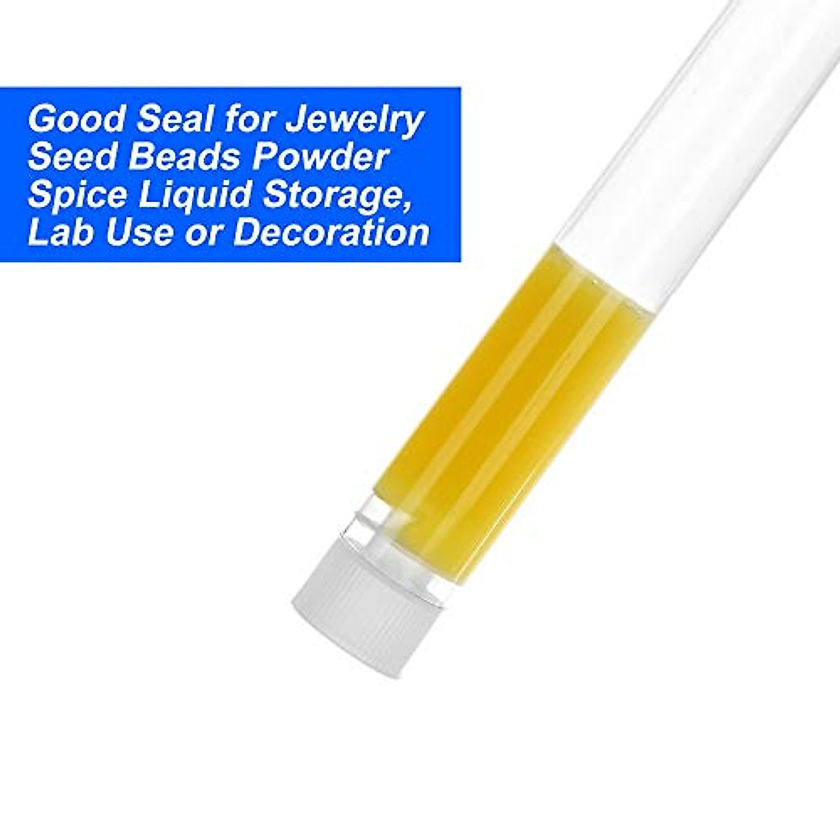 60Pcs Test Tubes with Rack, 16x100mm(10ml) Clear Plastic Test Tube with Caps and Holder Rack Test Lab Tubes for Scientific Experiments, Nurse Party Decorations, Candy Storage