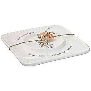 Mud Pie Lime and Salt Rimmer Margarita Set, Square, White