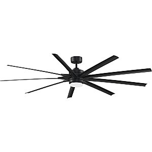 Fanimation FPD8159BLW Odyn 84 inch Indoor/Outdoor Ceiling Fan with Black Blades and LED Light Kit