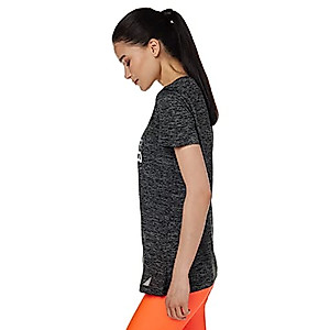 Under Armour Women's Tech Twist Graphic Short Sleeve T-Shirt, (001) Black Medium Heather/White/Steel, XX-Large