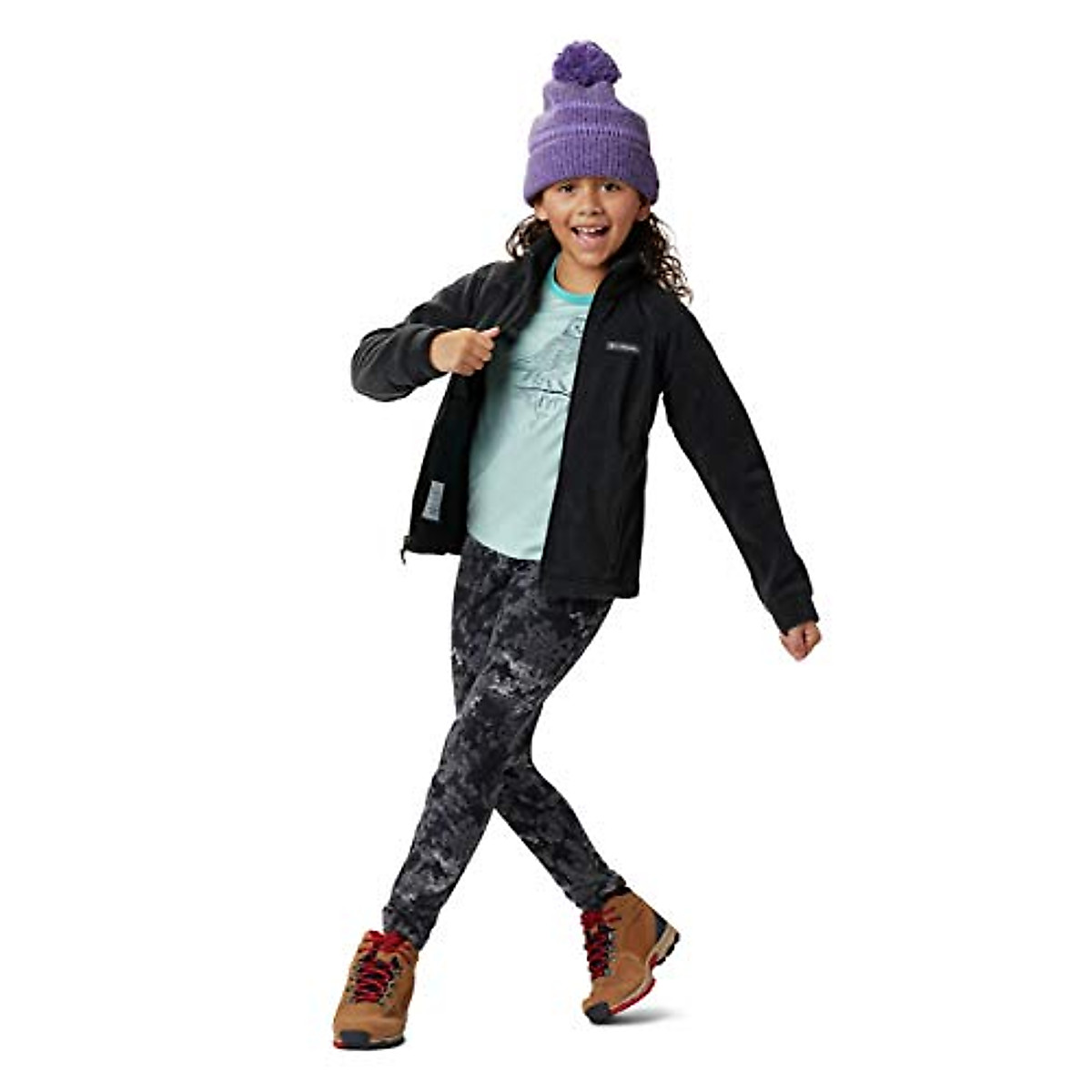 Columbia Baby Girls Benton Springs Fleece Jacket, Black, Medium