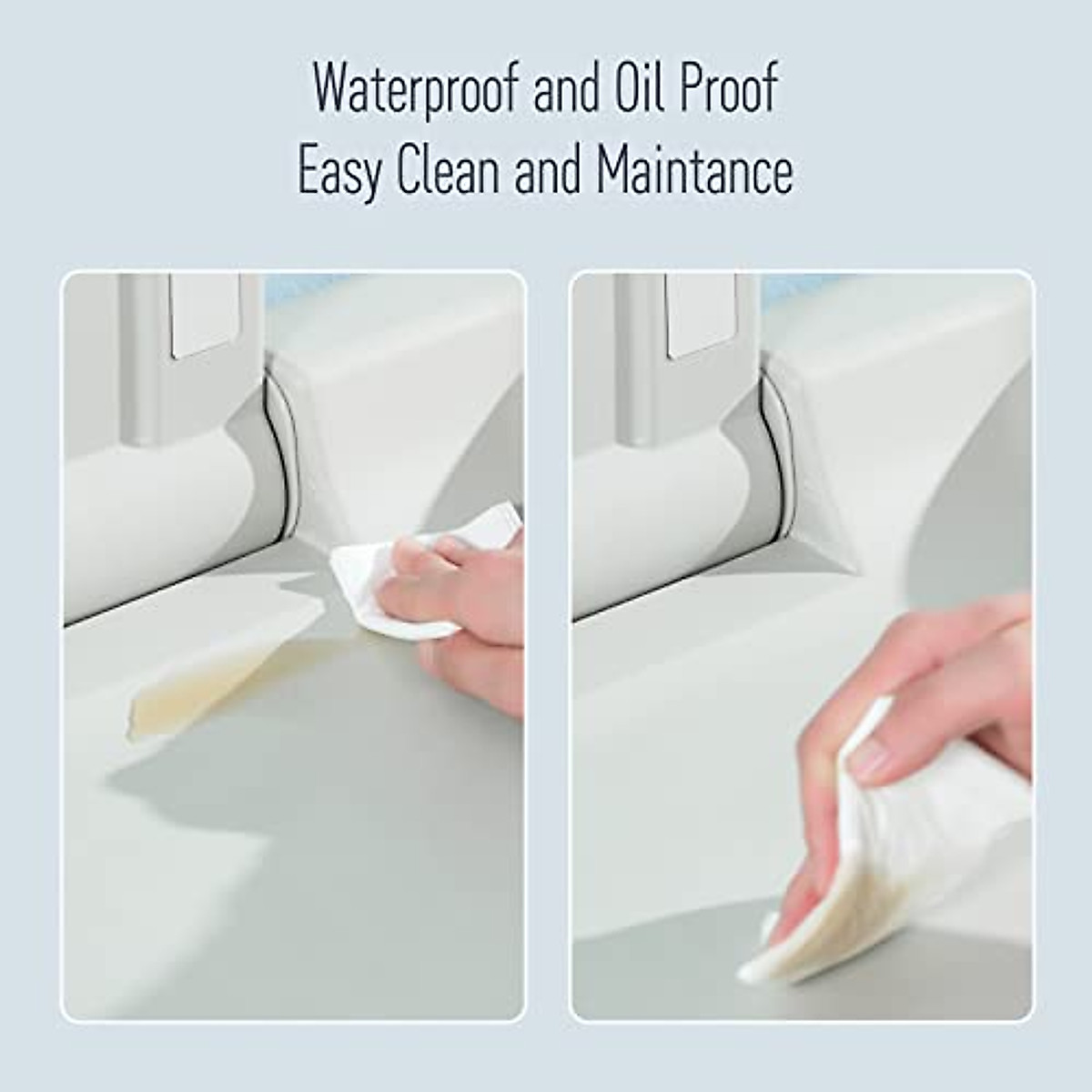 PLUSSEN Baby Changing Station Wall Mounted, Fold Down Commercial Baby Changing Station with Adjustable Safety Strap, Storage Box,Horizontal-X1005