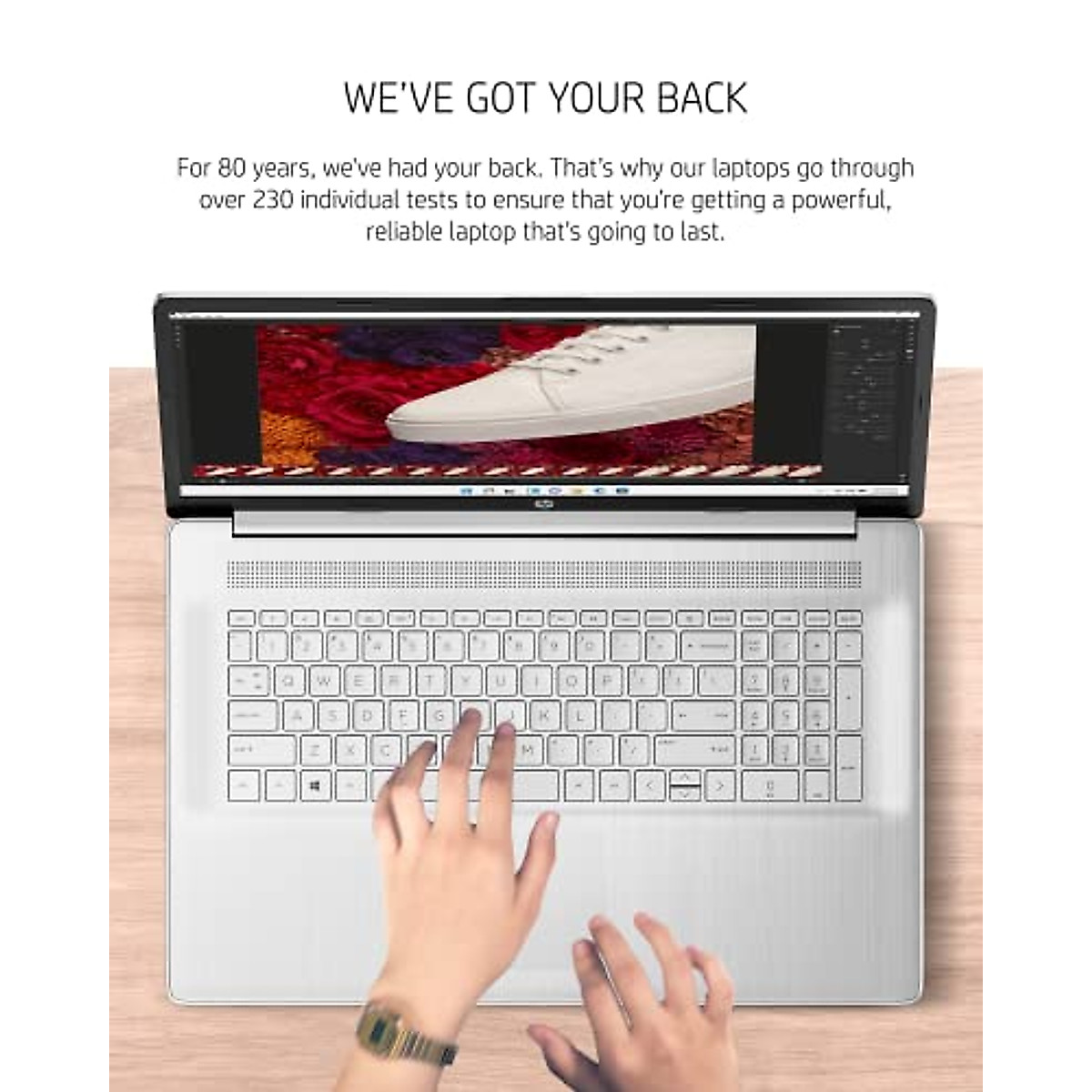 HP 17-inch Laptop, 11th Generation Intel Core i5-1135G7, Iris Xe Graphics, 8 GB RAM, 256 GB SSD, Windows 11 Home (17-cn0025nr,Natural Silver)