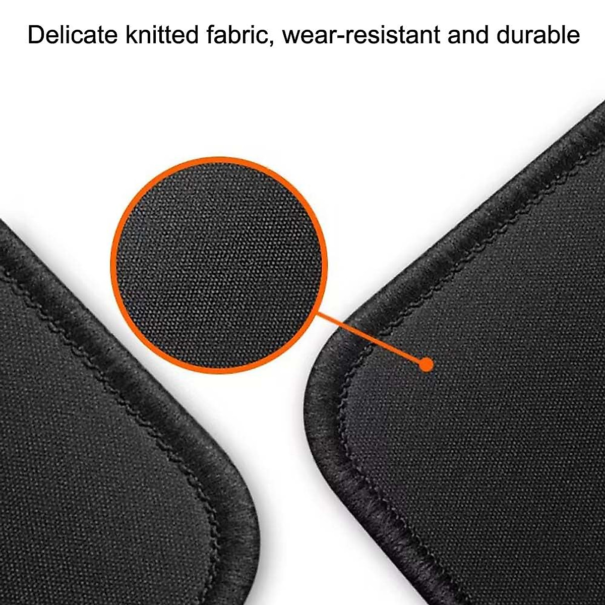 Mouse Pad with Stitched Edge, Comfortable Mouse Pads with Non-Slip Rubber Base, Durable and Washable Mousepads for Computers Laptop Mouse,8.6x7x0.06inch,Classic Black (2 Pack)