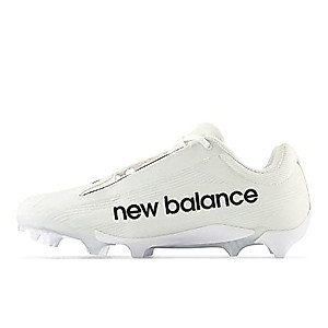 New Balance Unisex BurnX4 Lacrosse Shoe, White/Grey Matter, 12 US Men