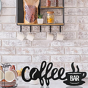 Yulejo Coffee Bar Sign Wooden Block Farmhouse Coffee Bar Decor Rustic Coffee Bar Decor for Coffee Bar Wooden Coffee Decor for Coffee Bar Home Office Kitchen