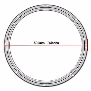 Lazy Susan 20 Inchs Aluminum Bearing Metal Rotating Turntable Bearings Swivel Plate Hardware for Dining-Table and Workbench